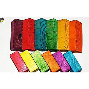 Parrot toys Bird Toys 18 Large Wooden Wood Blocks Parts Large Pet Bird Macaw Afican Grey Cockatoo