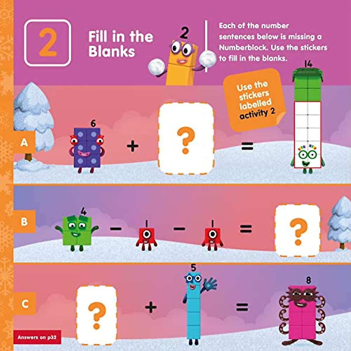 Numberblocks Christmas Sticker Activity Book