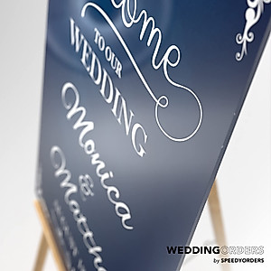 Welcome to Our Wedding, Custom Wedding Sign, Wedding Welcome Sign, Chalkboard Sign, Wedding Party Signs, Handmade Party Supply, Custom Banner and Sign