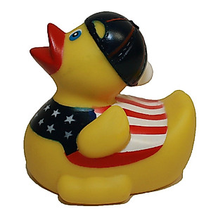 Rubber Duck Patriotic Stars & Stripes, Waddlers Brand American Patriotic Rubber Ducks That Race Upright July 4th Rubber Duck Race. Kids Bath Toy Birthday Party & Baby Shower Gift