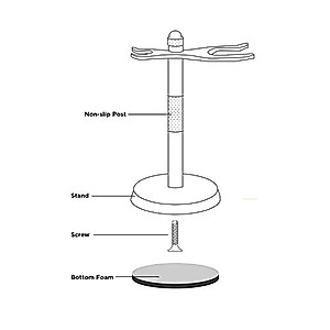 Makidar Premium Razor and Shaving Brush Stand Safety Razor Double-Sided Holder