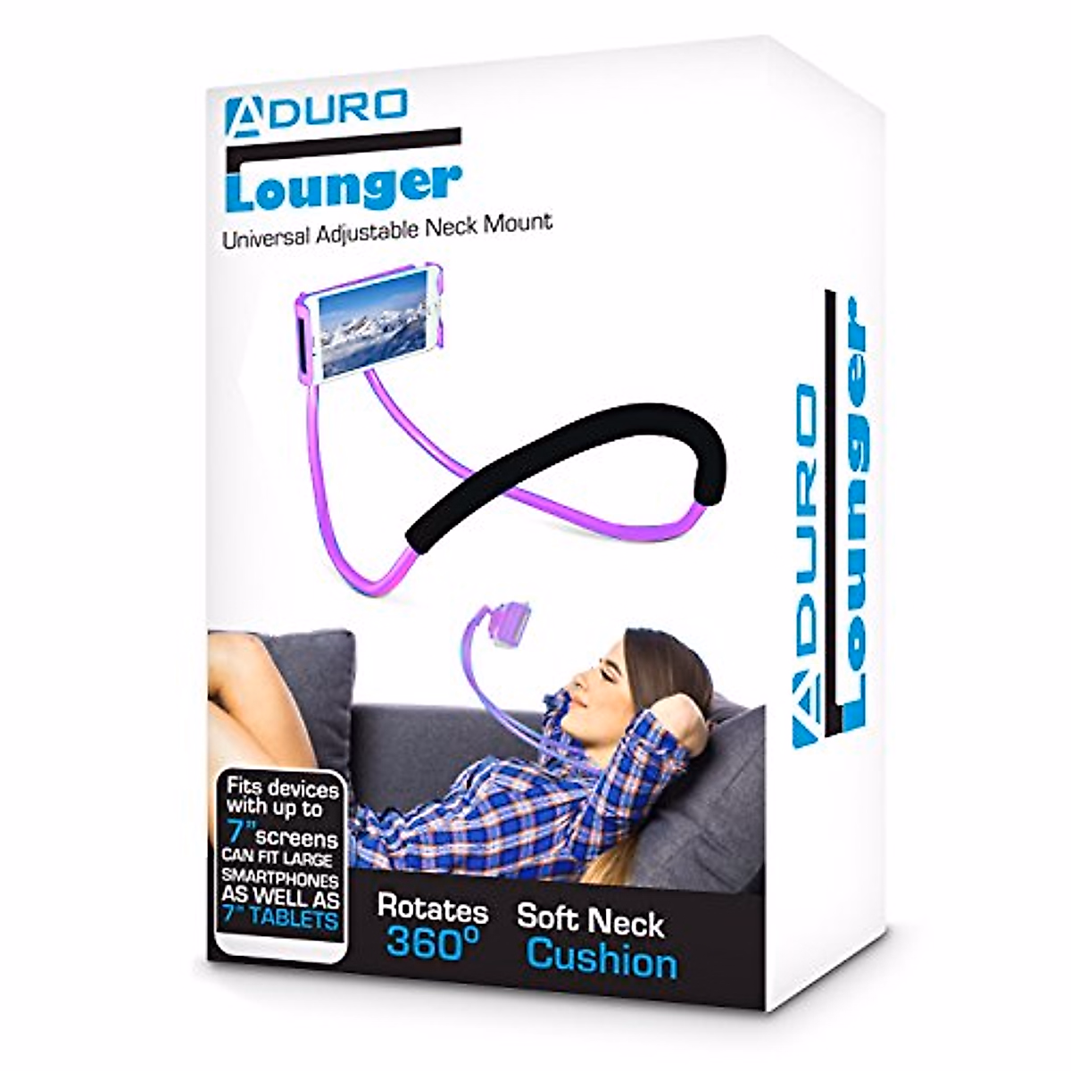 Aduro Phone Neck Holder, Gooseneck Lazy Neck Phone Mount to Free Your Hands for iPhone Android Smartphone