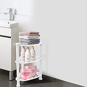 3 Tier Corner Shower Caddy, Rustproof, Plastic Shower Organizer for Bathroom, Bathtub, Shower pan, Bath Accessories Shower Caddies, 13.5 x 10 x 18 Inches, White (White 3 Tier Triangle)