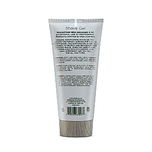 Blackstone Men's Grooming Smooth Shave Gel - Non Foaming for a Smooth Comfortable Shave - Hyaluronic Acid, Shea, Peppermint & Tea Tree - Cool, Soothe & Replenish Moisture - Sandalwood Scent (6 oz)