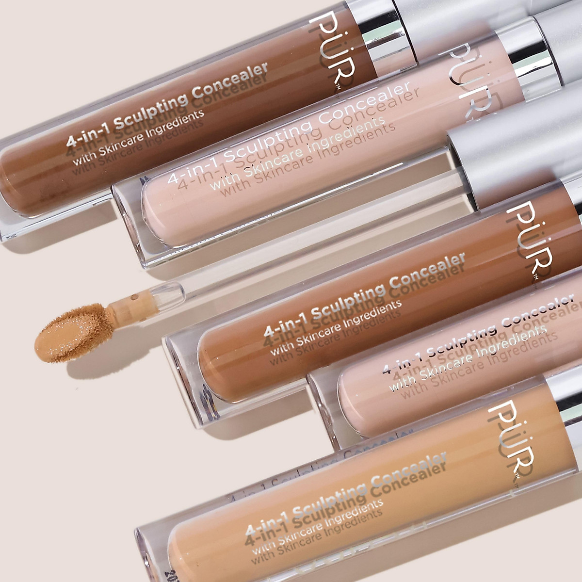 PÜR Beauty 4-in-1 Sculpting Concealer, Moisturizing Formula, Covers Imperfections, Lightweight medium to full coverage, Revitalizes Complexion, Cruelty-Free, Gluten Free- MN3, 1 Count (Pack of 1)