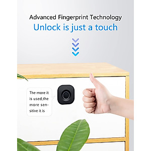 SUMNEW Fingerprint Cabinet Lock, Smart Biometric, Keyless Hidden File Drawer Wardrobe Lock, Child Safety Electric Lock, DIY Wooden Furniture for Home Office