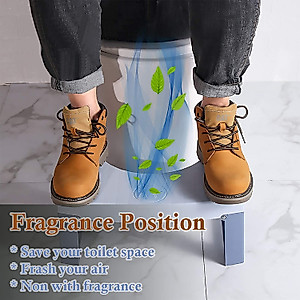 Toilet Stool Poop Stool Adult, Foldable Footstool, Potty Stool, 7-inch Bathroom Squat Stool with Scented Bead Box, Suitable for All People, Replaceable Spice Box Fits All, Blue