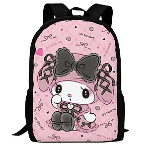 DIEZ Cartoon Backpack Melody Characters Print Backpack Cute Backpack Lightweight Backpack For School Travel Elementary School Bag Kawaii Melody