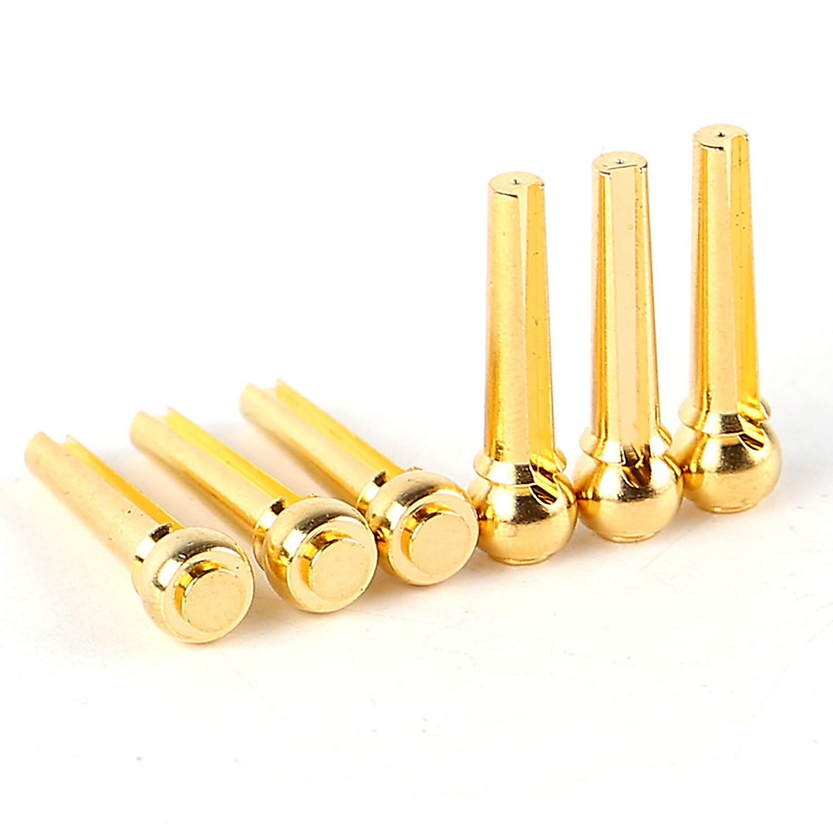 6 PCS Guitar Bridge Pins Brass For Acoustic Guitar,With Bridge Pins Remover Puller