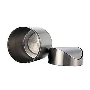 Stainless Steel Small Trash Cans , Trumpet Desktops Mini Creative Covered Desk Kitchen Living Room Trash Cans 5" x 6.5" inch