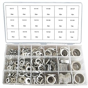 Swordfish 32411-450pc Automotive Aluminium Washer Assortment