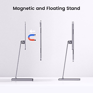 INVZI MagFree Pro Magnetic iPad Stand, Adjustable Rotatable Floating Magnetic iPad Pro Stand Holder for iPad Air 11" M2 (2024), iPad Pro 11 Inch 1st/2nd/3rd/4th Gens, iPad Air 4th, 5th