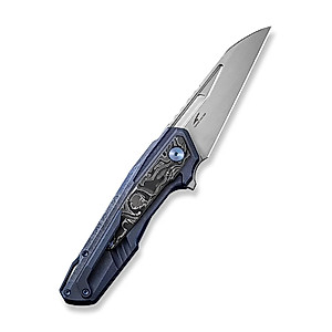 WE Maciej Torbé WE23012B-3 Blue Titanium Handle with Aluminum Foil Carbon Fiber Inlay