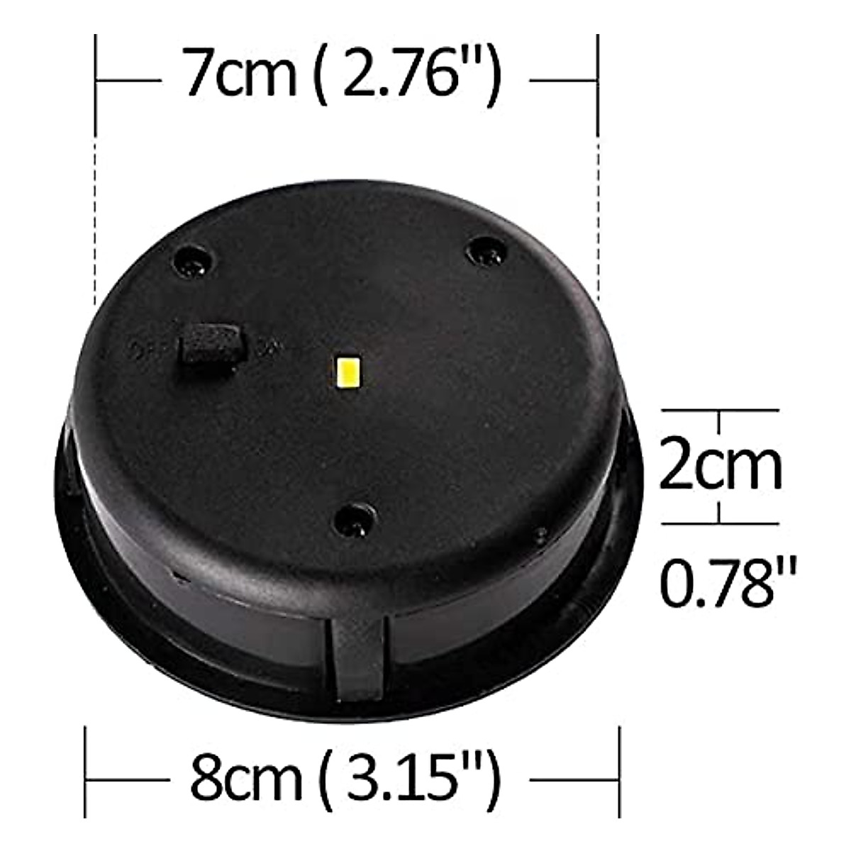 Ostritec 4 Pack Solar Lights Replacement Top, (Top Size 3.15 inch, Bottom Size 2.76 inch)Solar Lantern Light Lids, Waterproof Solar Replacement Top Parts for Outdoor Hanging Lanterns(Warm White)