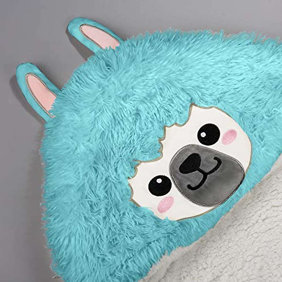 Llama Wearable Hooded Blanket for Adults – Super Soft Warm Cozy Plush Flannel Fleece Throw & Sherpa Hoodie Cloak Wrap - Llama Gifts for Women Adults Girls and Kids