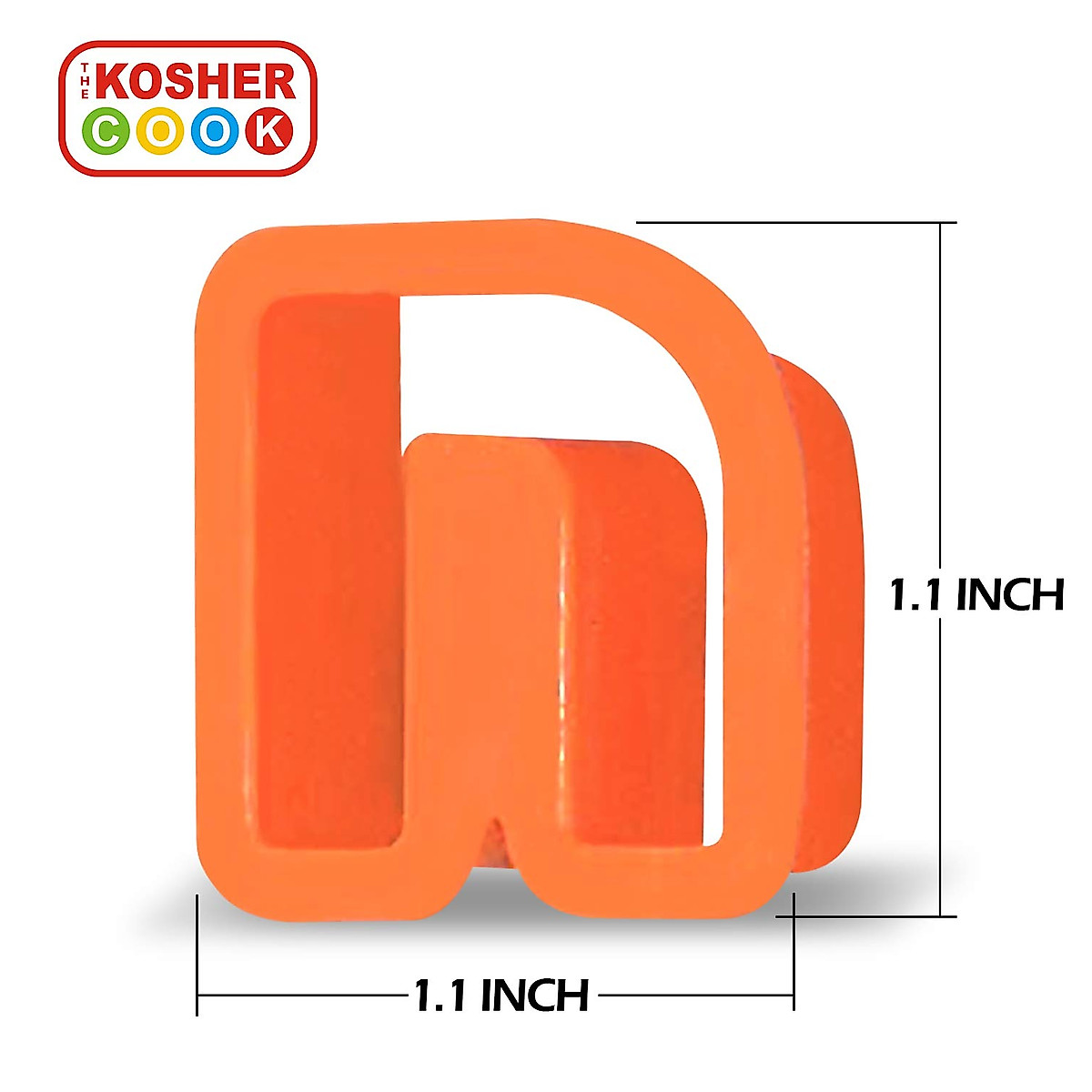 Aleph Bet Cookie Cutter Set – Plastic, Large, 27 Letters of Hebrew Alphabet – Rolled Edges, Hand Wash Only - by The Kosher Cook