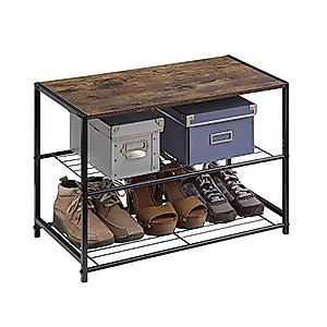 HOMEFORT 4-Tier Shoe Rack All Metal 3-Tier Shoe Rack