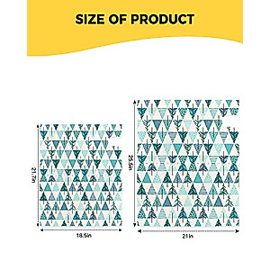 Christmas Mailbox Cover Magnetic Christams Xmas Tree Tile Pattern Pine Simple Strokes Post Box Cover Waterproof Durable Mailbox Wraps for Farmhouse Outdoor Garden Home Decor Standard Size 21 X 18in