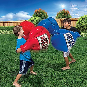 Banzai Kids Inflatable Mega Boxing Gloves 1 Set (Red or Blue)