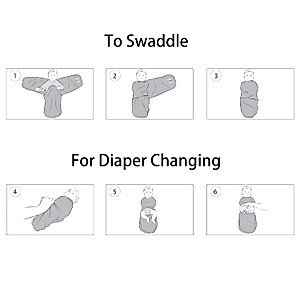 Swaddle Blankets Baby Boy Girl, 3 Packs Adjustable Sleep Wrap for Unisex Infant, Soft Cotton Swaddling Sack (BB-4, 0-3 Months)