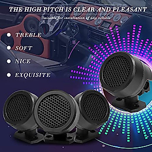 FERCAISH 4 Pcs 500W Car Speaker, TP-006A High Power Stereo Car Tweeter, Vertical Round Easy to Install Speakers for Surface Mounting on Car Truck and Boat