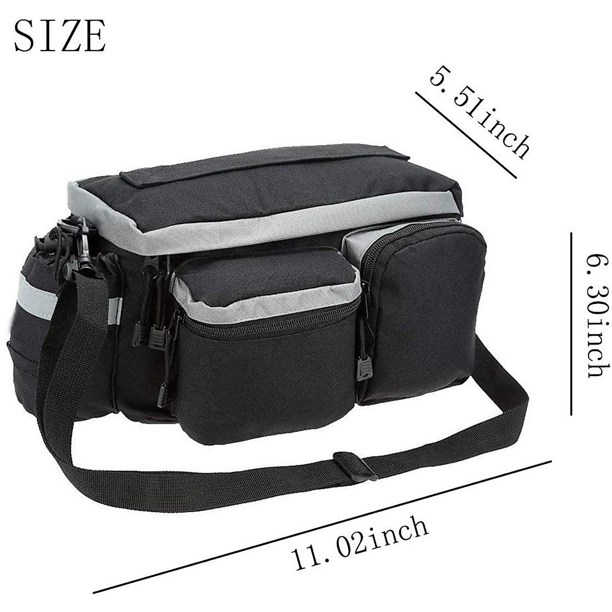 BicycleStore Bike Rear Seat Bag Trunk Bags Bike Panniers Waterproof Cycling Bag Rack 7L Bicycle Accessories Black