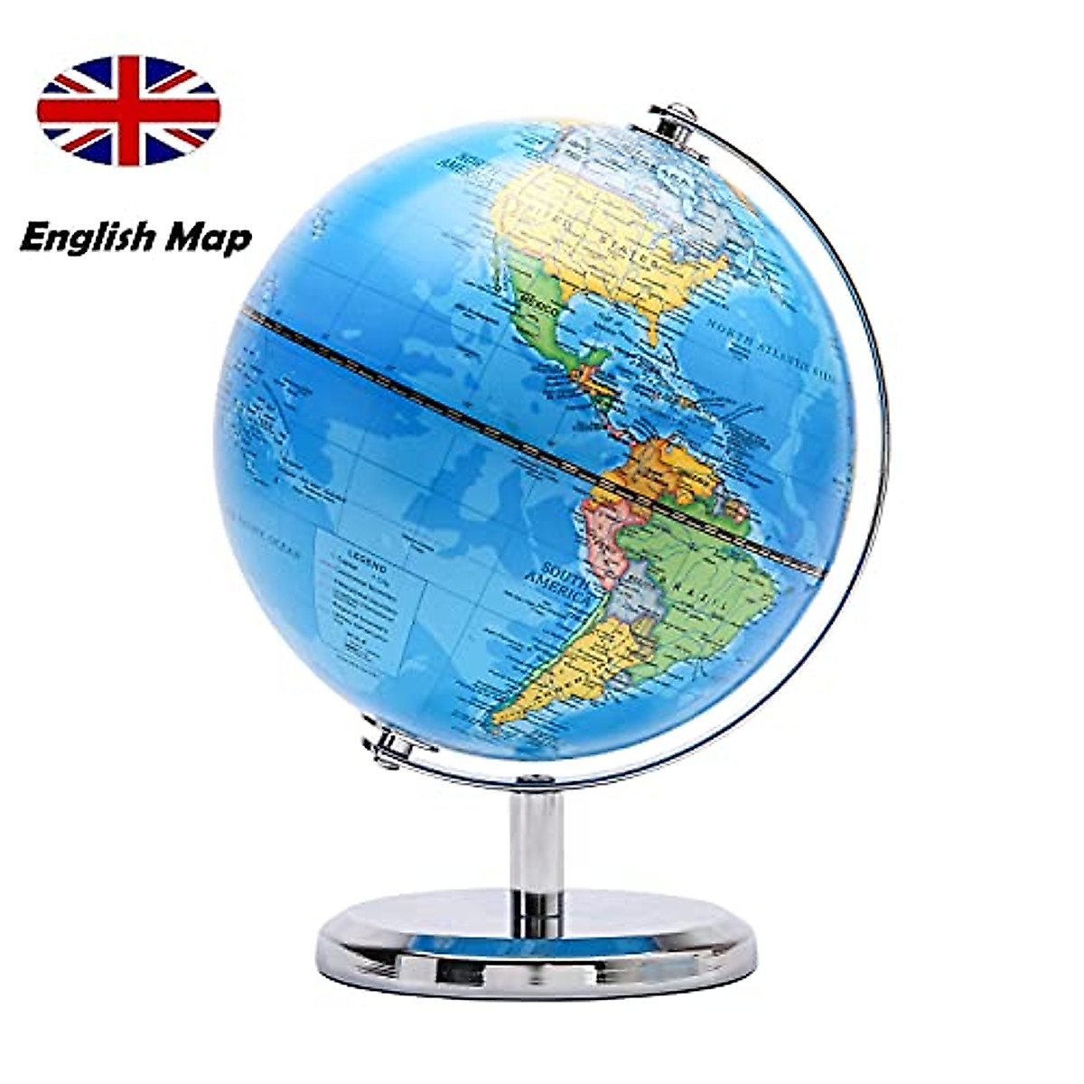 Exerz Political Globe Dia 5.5-inch (14cm)- Mini World Globe - Educational/Geographic
