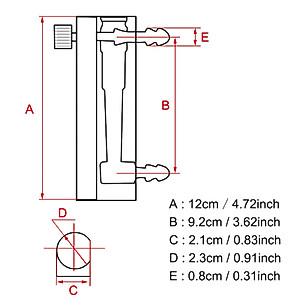 Tube Type Acylic Flowmeter, Air Flowmeter Oxygen Flowmeter,LZQ-5 Flowmeter 2.5-25 LPM Flow Meter with Control Valve for Oxygen/Air/Gas