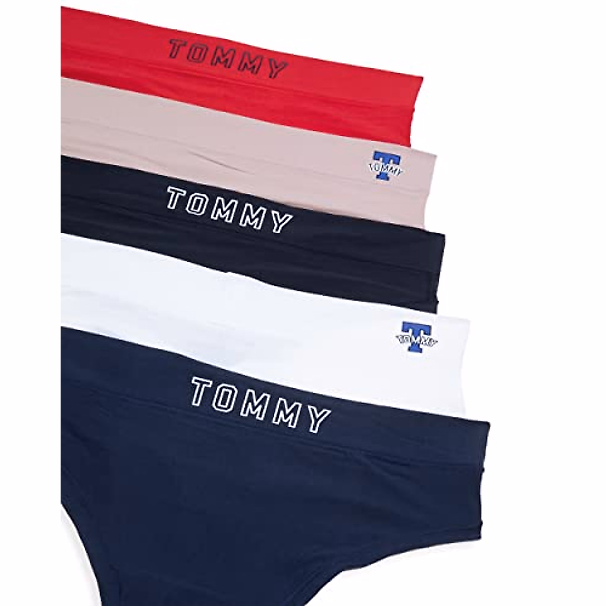 Tommy Hilfiger Women's Thong, 5-Pack, SC/BW/BLK/BB/TR