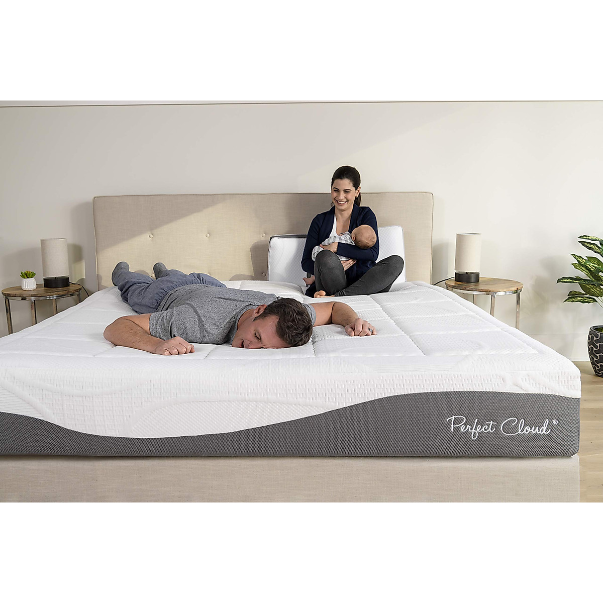 Perfect Cloud Made in The USA UltraPlush Charcoal-Infused 10-inch Memory Foam Mattress - Pressure Relieving - Bed-in-a-Box (Twin)