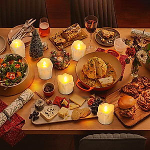 PChero Battery Operated Tea Lights with Timer, 12pcs Warm White LED Timed Flameless Candles Flickering, 6Hours On Per 24Hours Cycle, Ideal for Thanksgiving Christmas Wedding Home Decor