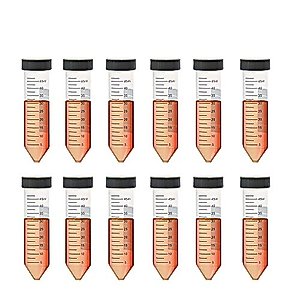ULAB Scientific Autoclavable 50ml Conical Centrifuge Tubes Sterilized with PP Racks, Falcon Tubes, Vol.50ml 30x115mm, Blue Printed Graduated Marks, Assembled Leak-Proof Screw Cap, Pack of 25, UCT1002