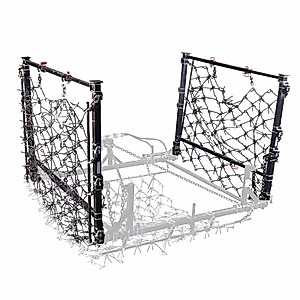 Titan Attachments 6' x 8' Hydraulic Harrow Wing Kit Fits 8 FT Harrow Drawbar, Drag Chain Harrow Attachment Landscaping