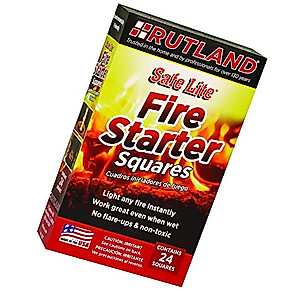 Rutland Products Safe Lite Fire Starter Squares, 24 squares - 50C - 1