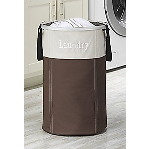 Whitmor Easycare Round Laundry Hamper Java