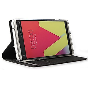 Feitenn Case Compatible with LG V20,Premium Flip Leather PU Wallet View Window Smart Case Stand Kicstand Card Holder Magnetic Closure TPU Bumper Slim Case Designed for LG V20 Black