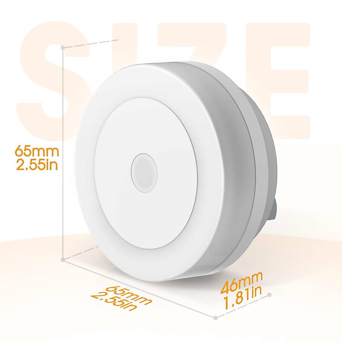 Night Light, Night Lights Plug into Wall [4Pack], Nightlight with Light Sensors, LED Night Light for Kids Room, Baby Night Light, Bathroom Night Light, Stair Lights, Hallway Light, Warm White