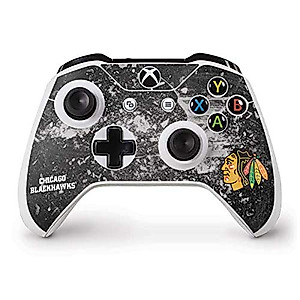 Skinit Decal Gaming Skin compatible with Xbox One S Controller - Officially Licensed NHL Chicago Blackhawks Frozen Design