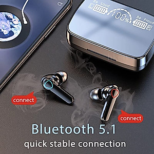 M19 Wireless Earbuds Earphone TWS Touch Headset Headphone LED Digital Display Waterproof Sports Audifonos Airdots 2000mAh Power Bank Microphone & Flashlight Deep Bass Stereo Sound Best Play Time