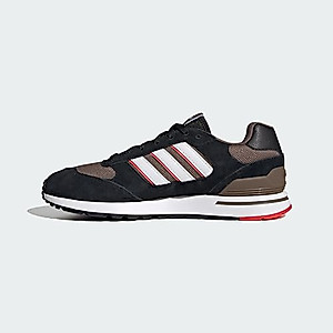 adidas Men's Run 80s Sneaker, Earth Strata/White/Bright Red, 8.5