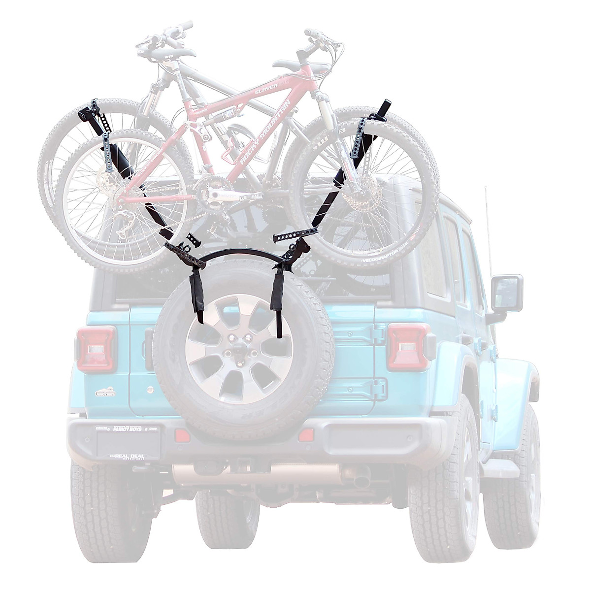 Let's Go Aero TireBiter 2-Bike VRack Carrier for Spare Tires | Back-up Camera Compatible (Model B00987)