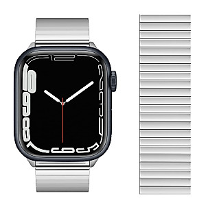 Designed specifically for Apple Watch Ultra 2 49mm Stretchable Elastic Sport Metal bands Compatible with Apple Watch Ultra 49mm Smart Watch stainless steel expansion watchband Silvery