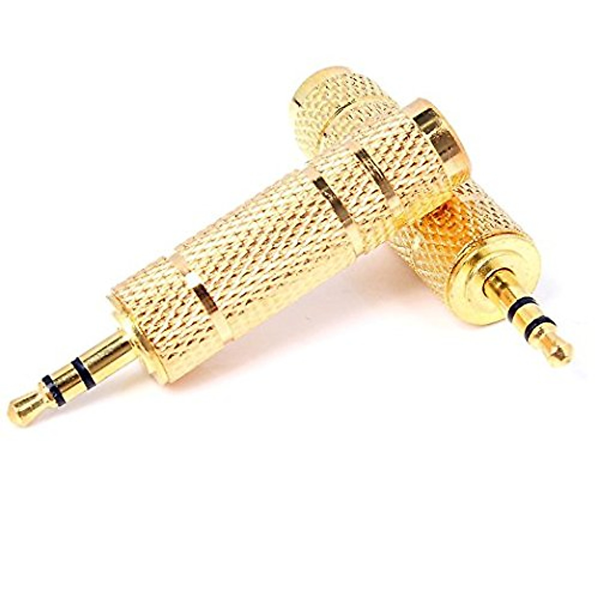Wakaka 2 Pack 3.5mm Male Plug to 6.5mm Female Jack Audio Stereo Headphone Adaptor Converter Microphone Audio with 24K Gold Plated