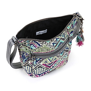 Sakroots Womens Eco-twill Sequoia Eco Twill Small Hobo, Slate Brave Beauti, One Size US