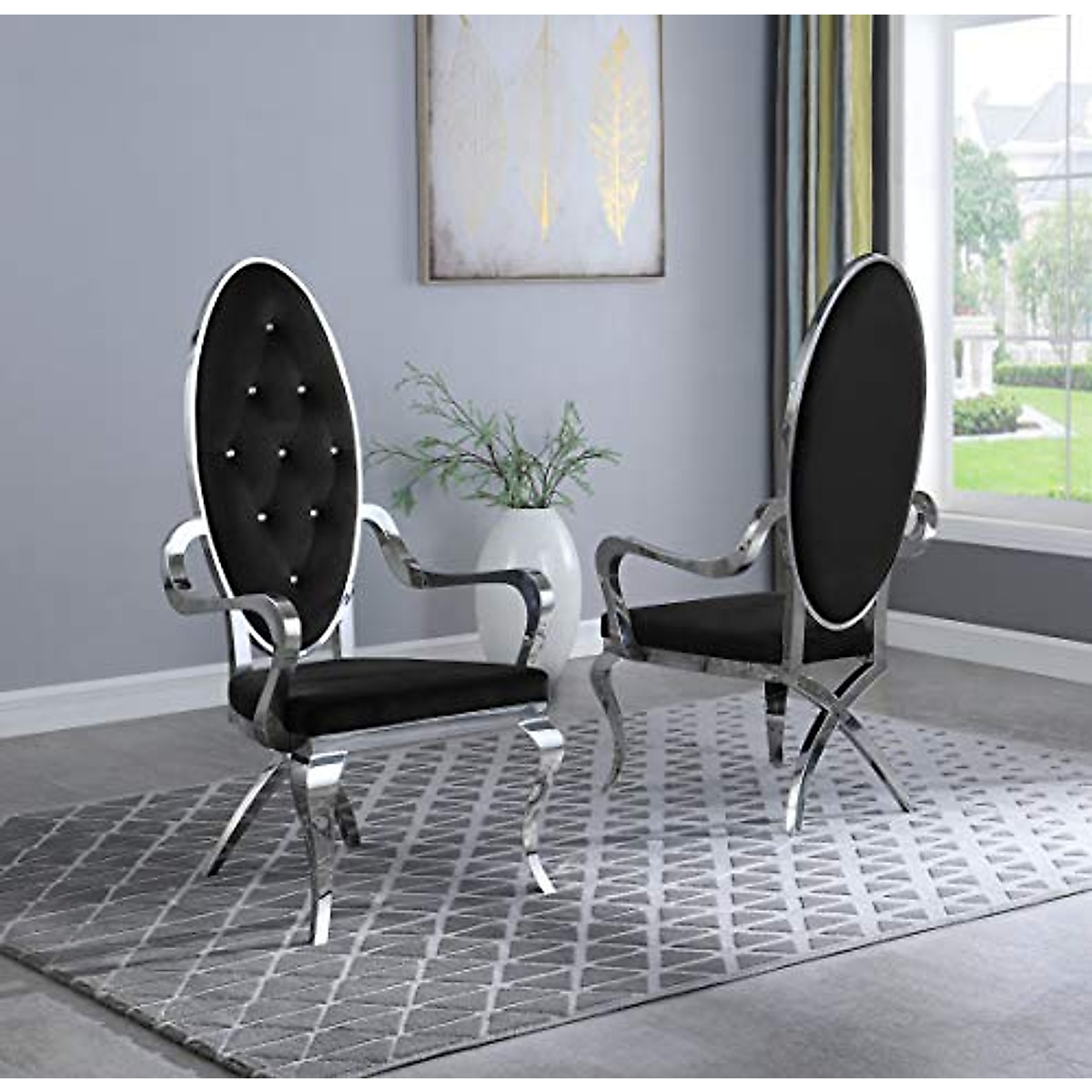 Best Quality Furniture SC66-A Chair, Black