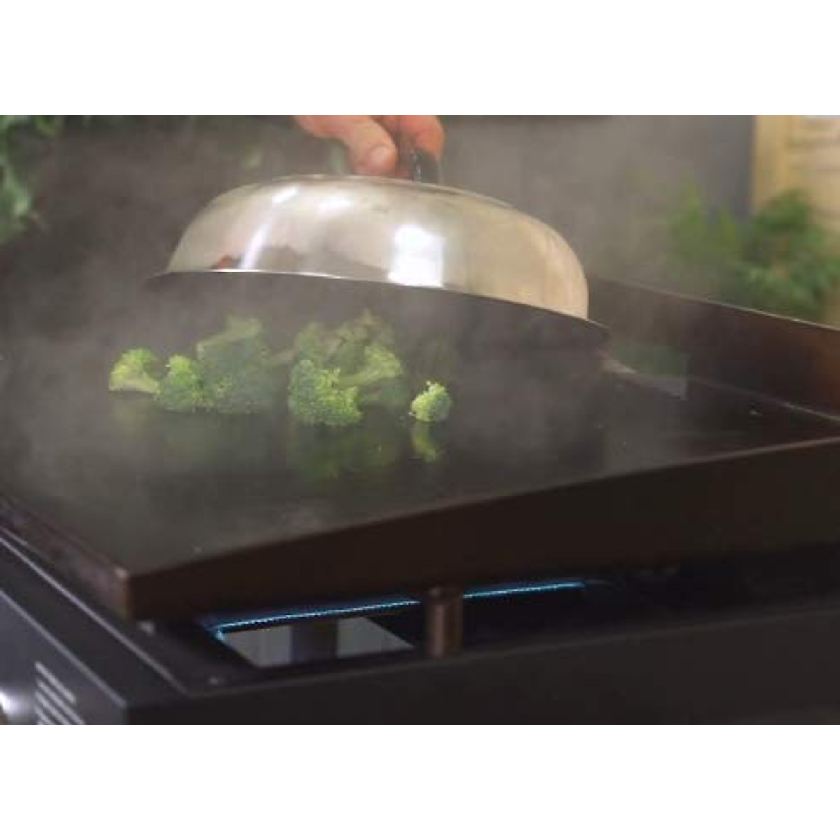 ZHOUWHJJ Pack of 2 BBQ Stainless Steel 12" Round Basting Cover/Cheese Melting Dome and Steaming Cover, Best for Flat Top Griddle Grill and other Grills, Smokers