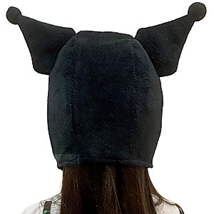 Sanrio Kuromi Fluffy Kids Beanie Cap Soft Warm Winter Head wear Black