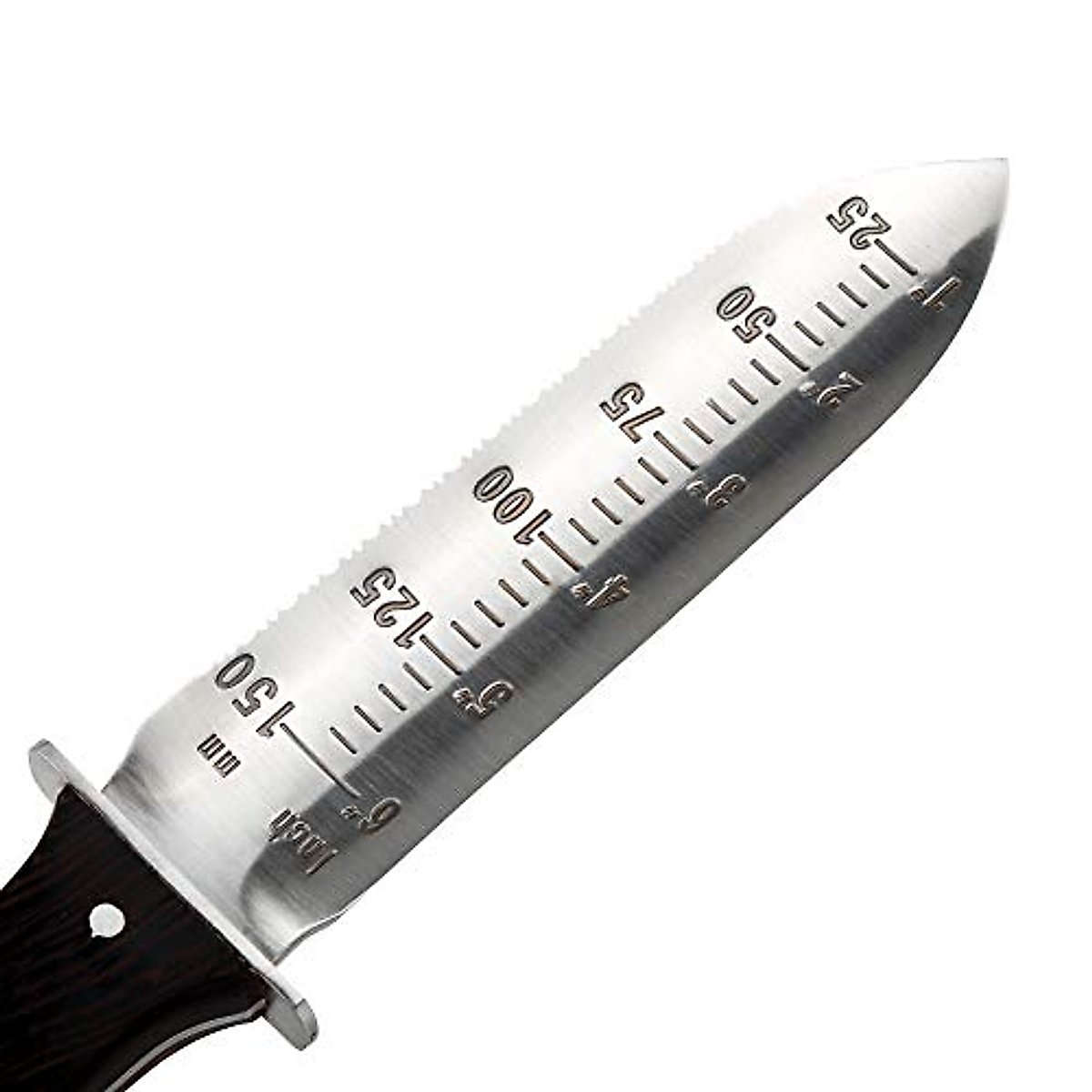 GARTOL Hori Hori Gardening Knife Tools - Weeding & Digging Knife, with 7.1inch Double Sharp Edge Japanese Blade and Full Tang Handle, Cowhide Protective Sheath, Sharpening Whetstone