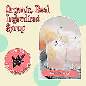 Wäbry Lavender Syrup – 16.4oz (468g), Natural Coffee Syrup, Organic Snow Cone Syrup for Drizzling in Shaved Ice, Lattes, Tea & Soda, Non-GMO, Dye-Free & Vegan Syrups – 12 Servings Per Bottle