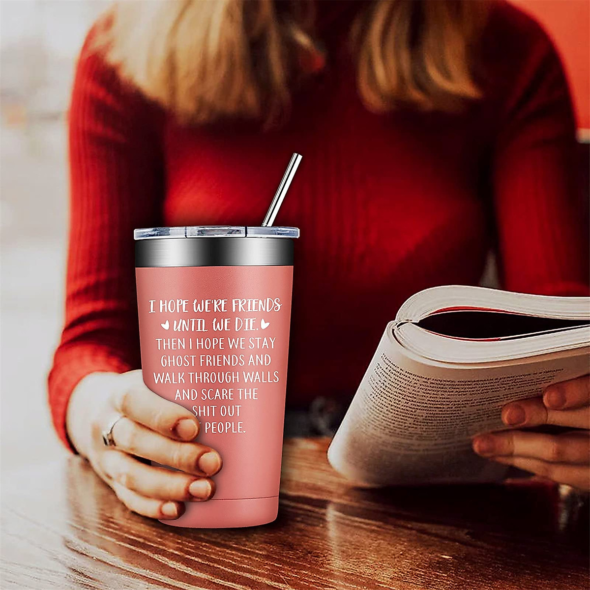 Fufendio Best Friend Birthday Gifts for Women - Friendship Gifts - Vacuum Insulated Tumbler Cup